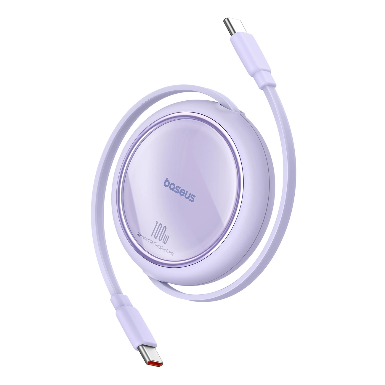 Baseus Free2Draw Mini USB-C - USB-C retractable cable 100W 1m - purple ...