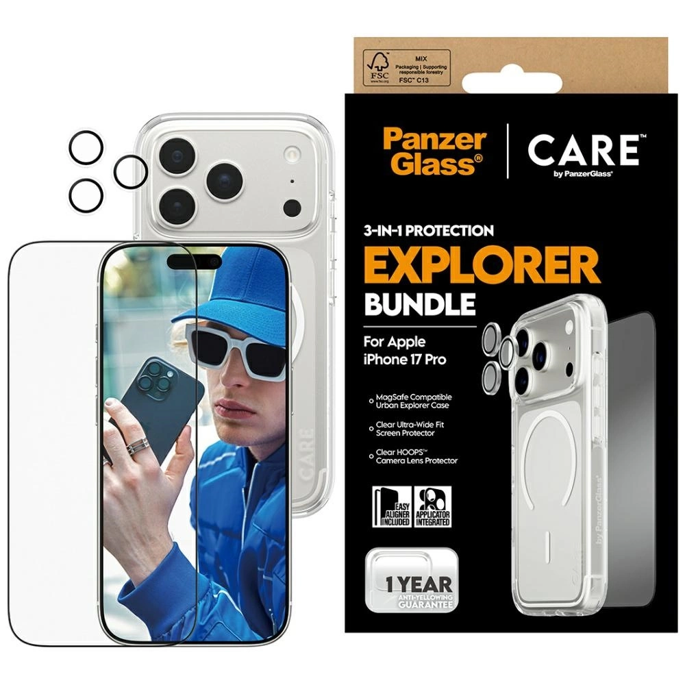 CARE by PanzerGlass Flagship Explorer 3-in-1 Case + Glass + Lens ...