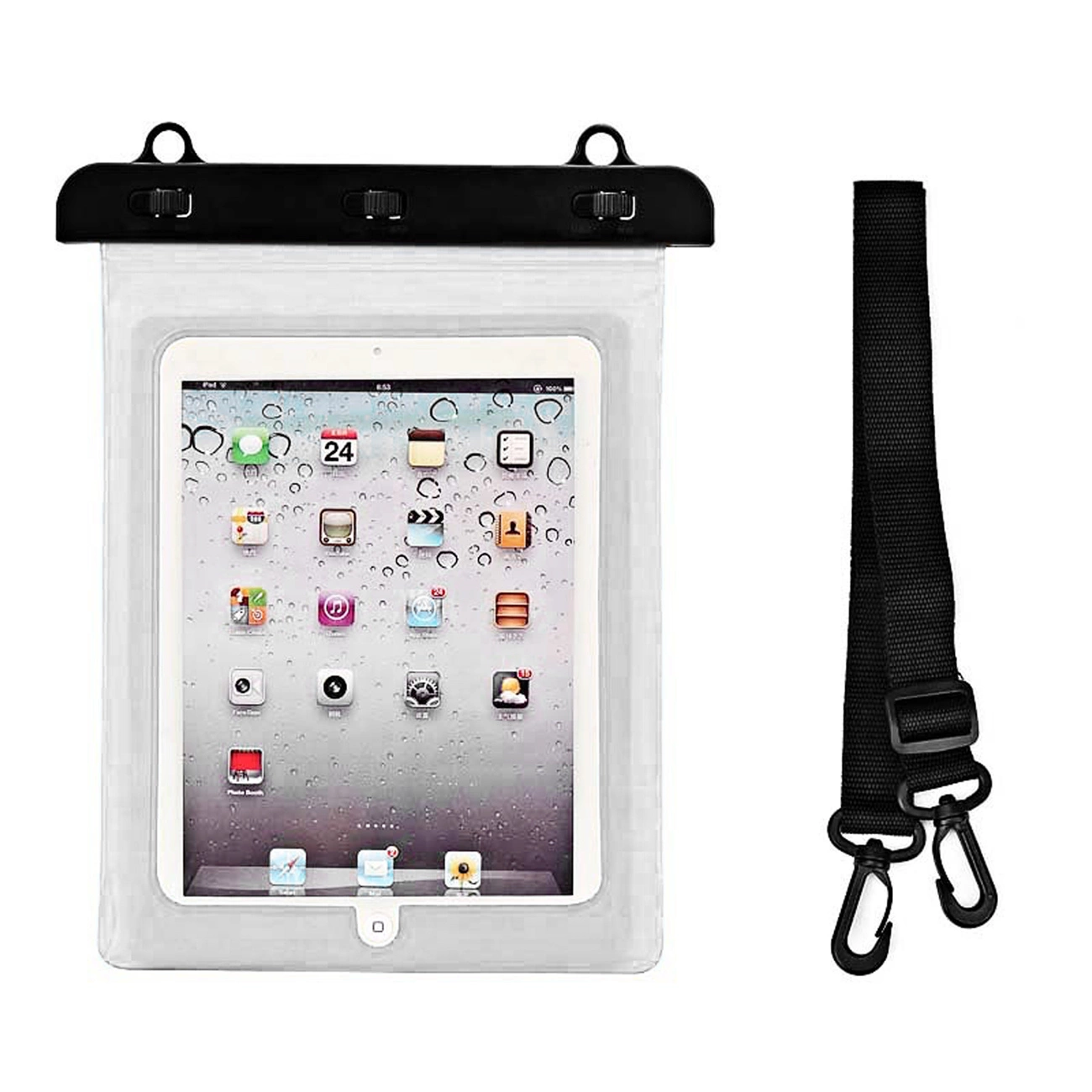 Waterproof PVC tablet case - white - Hurtel.com