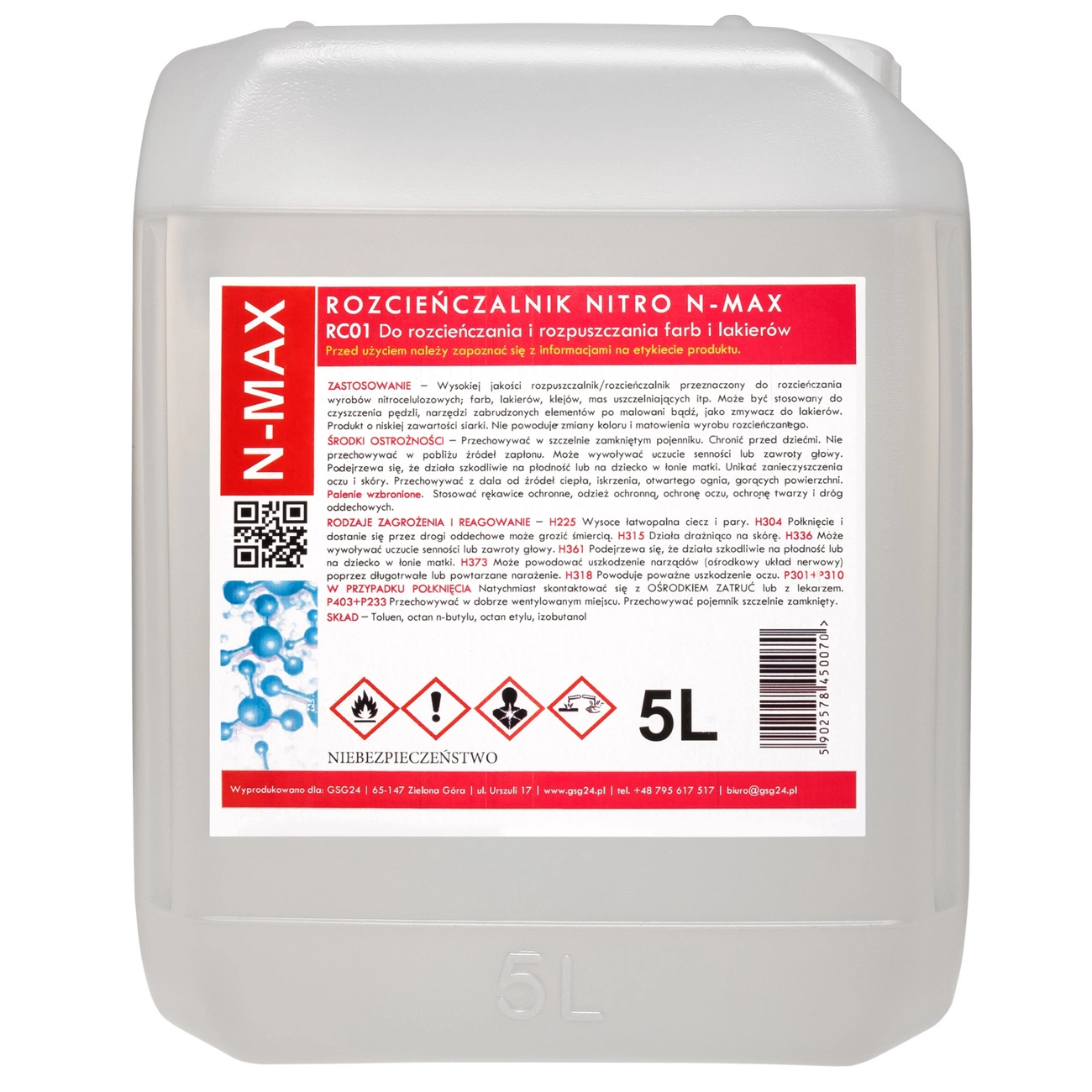 NITRO RC-01 N-MAX 5L thinner solvent - Hurtel.com