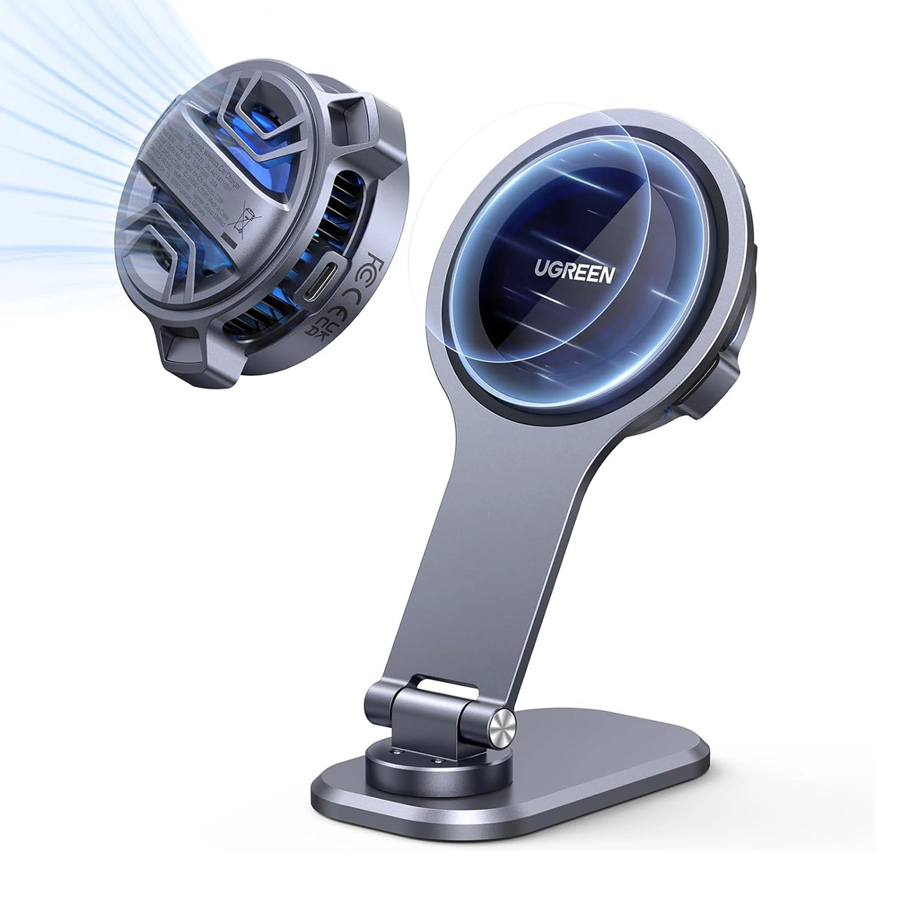 Ugreen CD380 magnetic holder with inductive charger for Tesla car ...